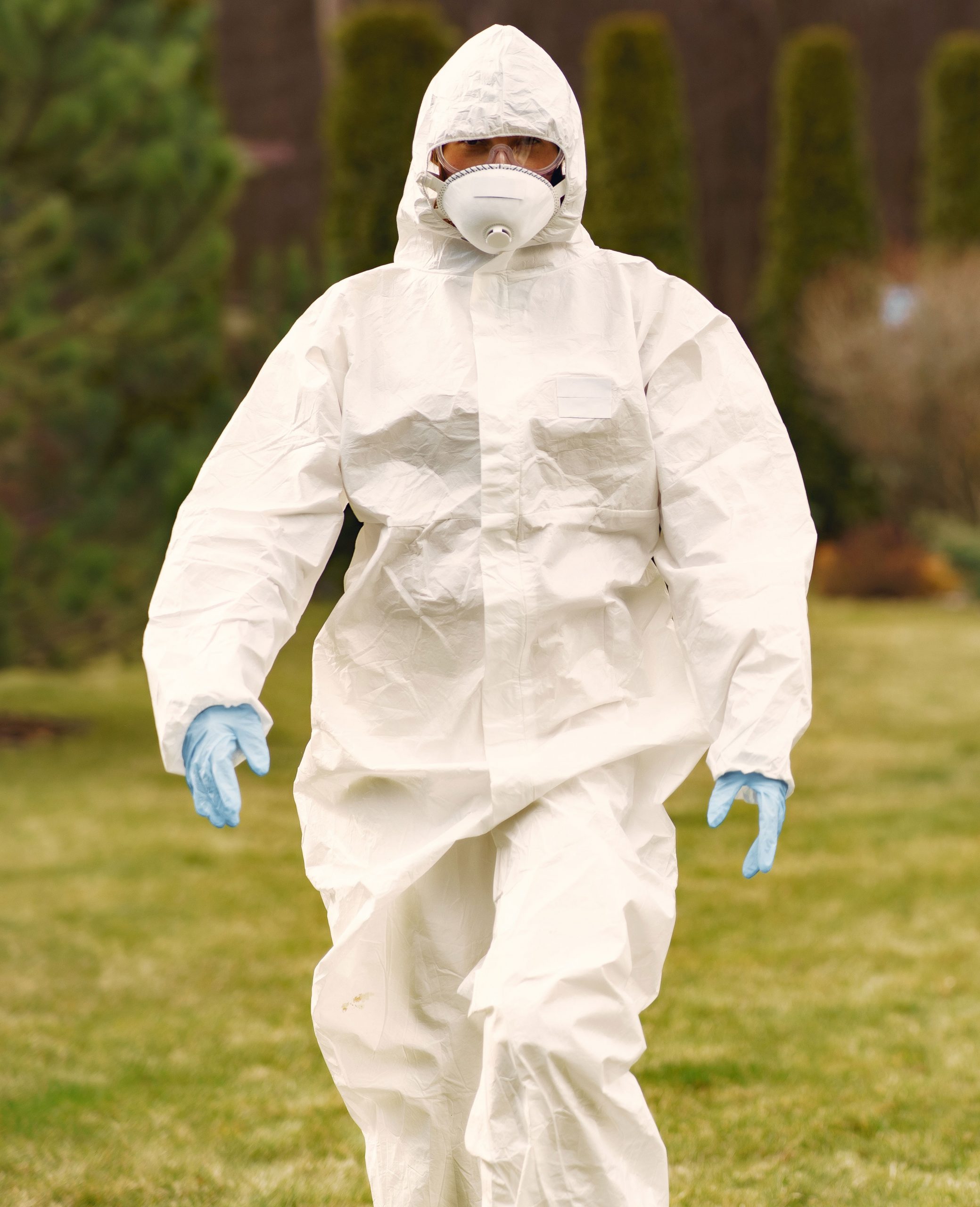 White Laminated Overalls